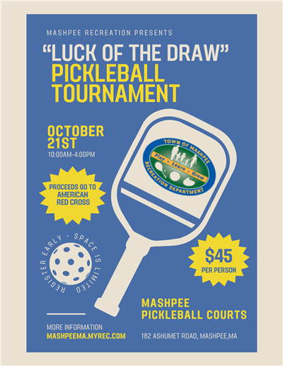 Mashpee Recreation Department: "Luck of the Draw" Pickleball Charity ...